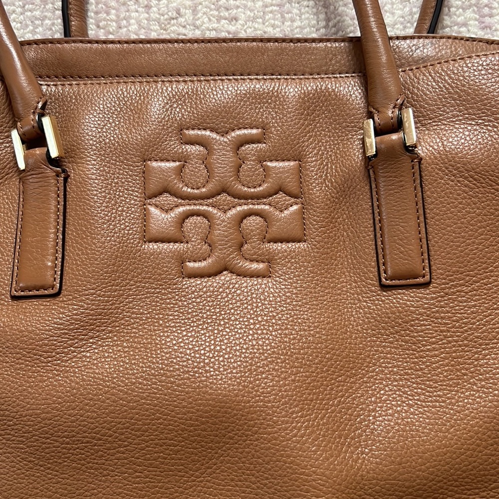 Tory Burch Brown Leather Tote Bag W/ Dust Cover - Gem